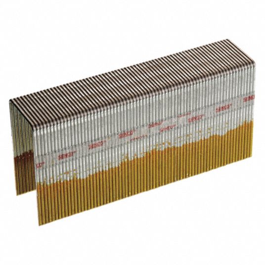 SENCO, Std Flat Staple, 1 in Crown Wd, Crown Staples,16 ga,1" W,PK5000 ...