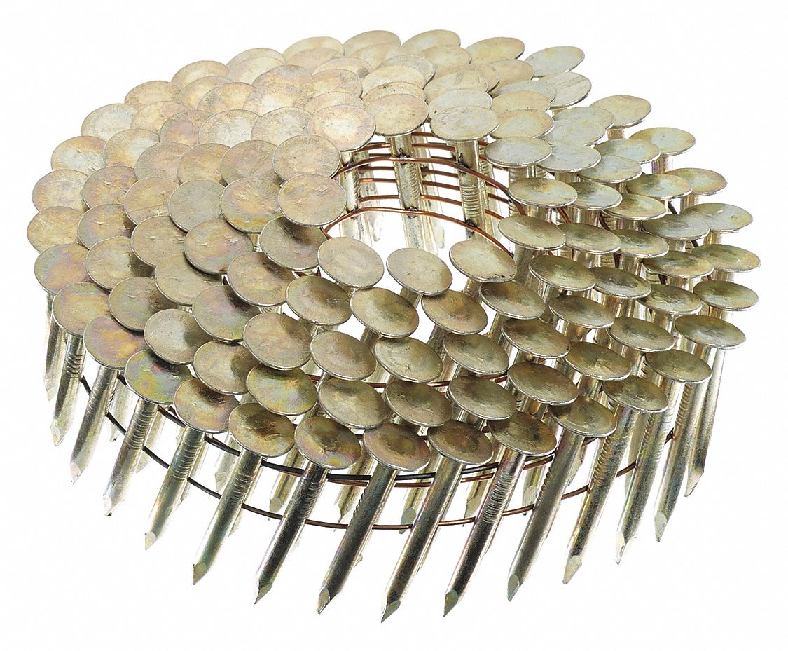 SENCO, Roofing Nails, Flat, Roofing Nails,1 1/2" L,Galvanized - 48LR66 ...
