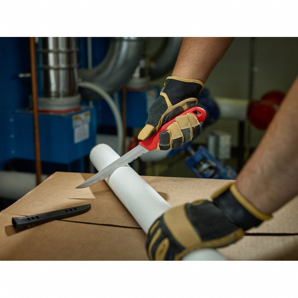 MILWAUKEE Serrated Insulation Knife, 12 in. L, Red - 48LU47|48-22-1922 ...