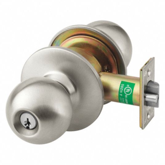 ASSA ABLOY ACCENTRA, Classroom Knob Locksets, Stainless Steel, Door ...