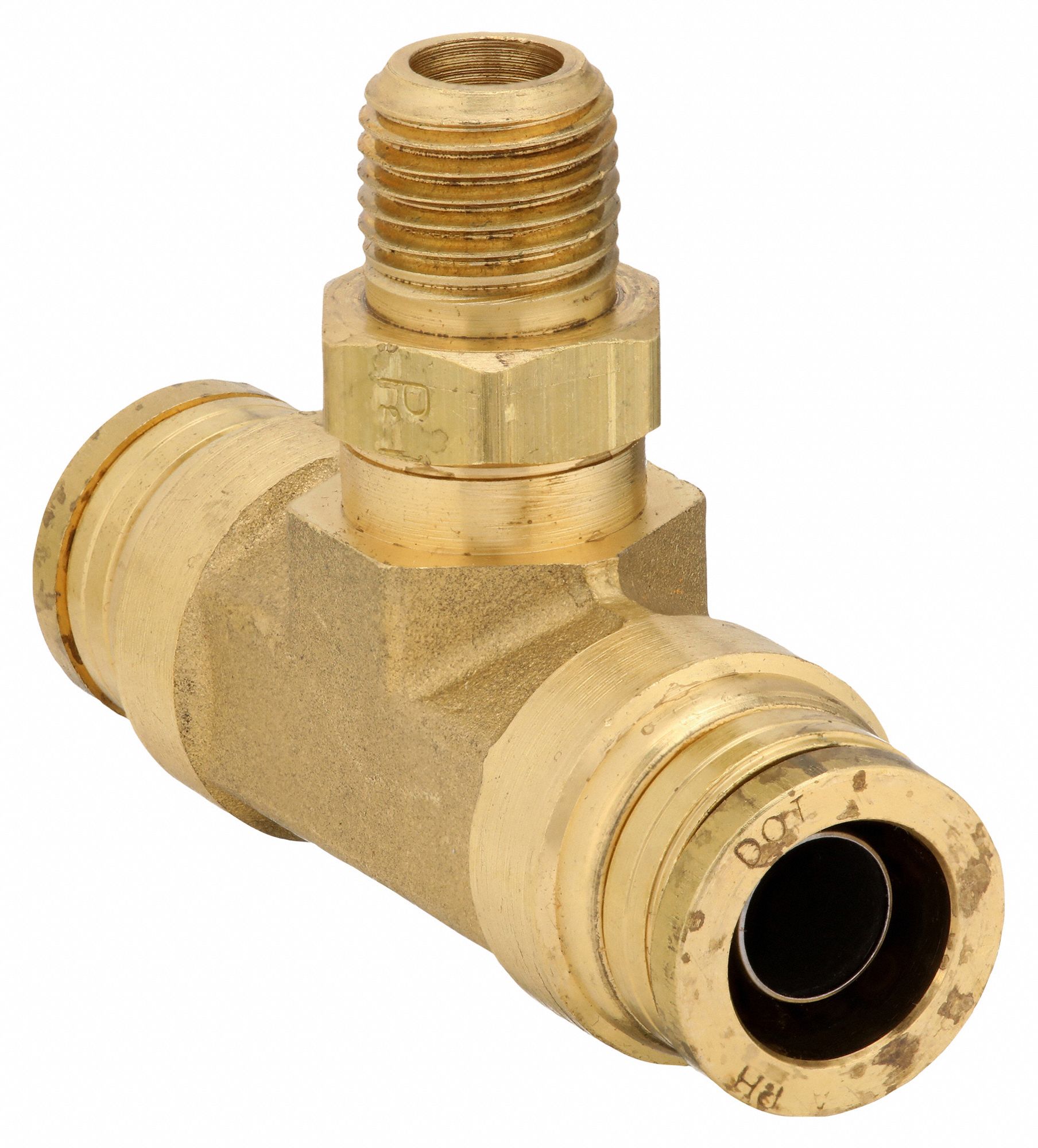 1/4 in Pipe 3/8 in OD x 3/8 in OD Fitting Size, MNPT x Tube x Push-to-Connect, Push-Fit Tee ...