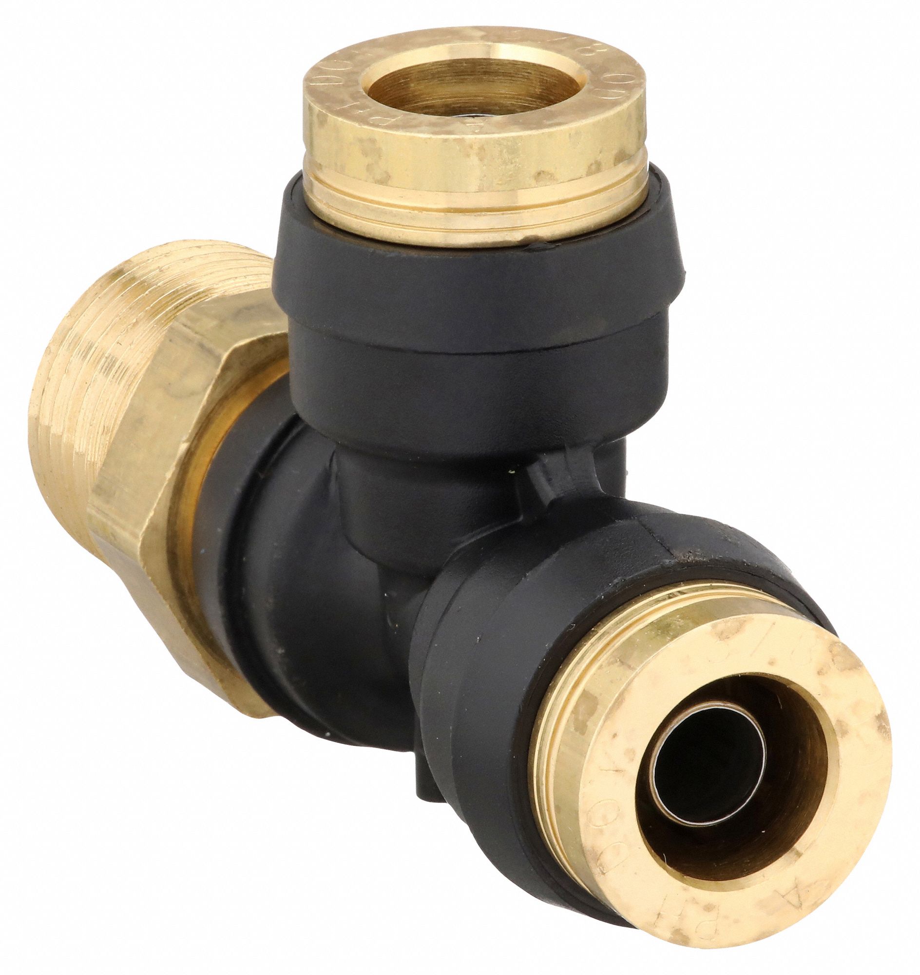 3/8 in Pipe 3/8 in OD x 3/8 in OD Fitting Size, NPTF x Tube x Tube ...