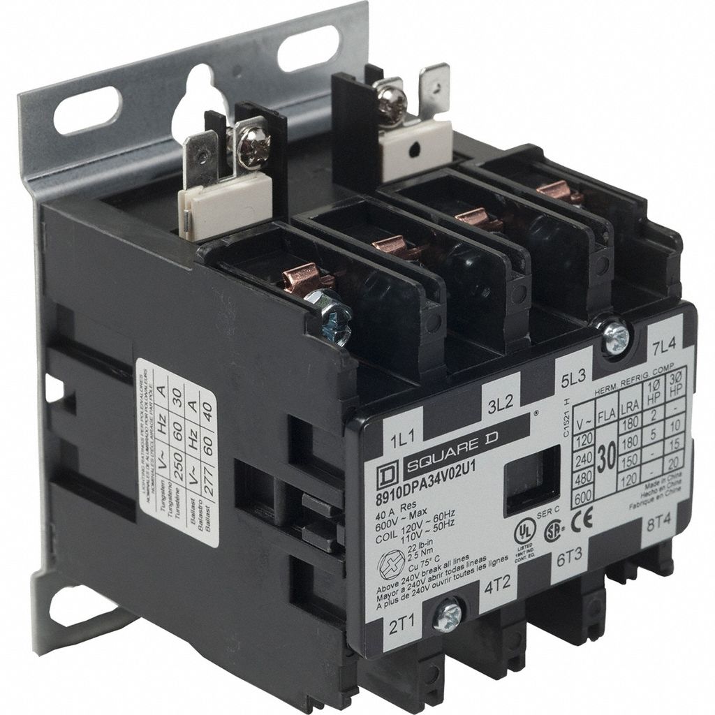 Definite Purpose Magnetic Contactor - 48N608|8910DPA34V02U1 - Grainger