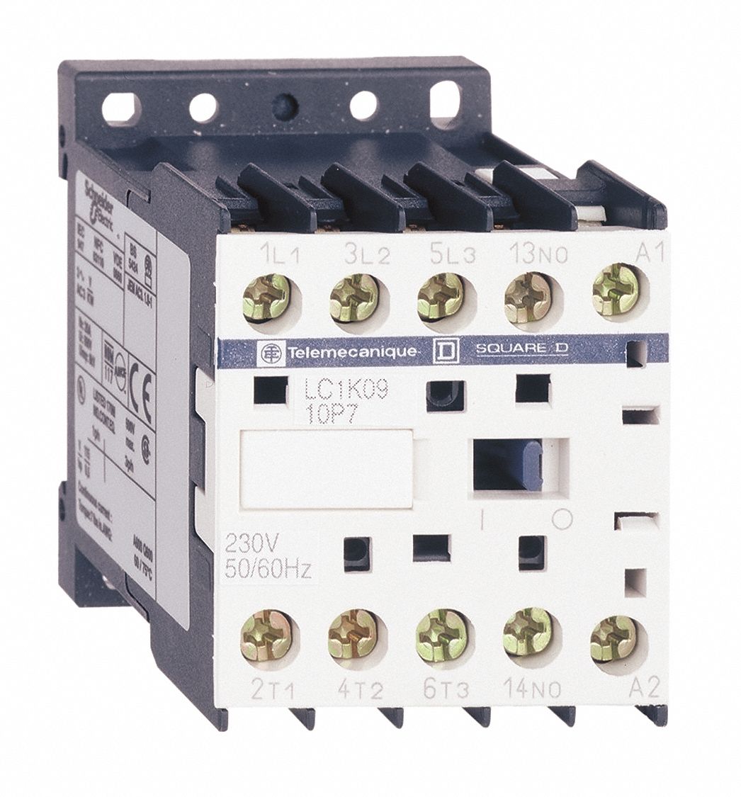 SCHNEIDER, Non-Reversing, 3 Poles, IEC Magnetic Contactor - 48N716 ...