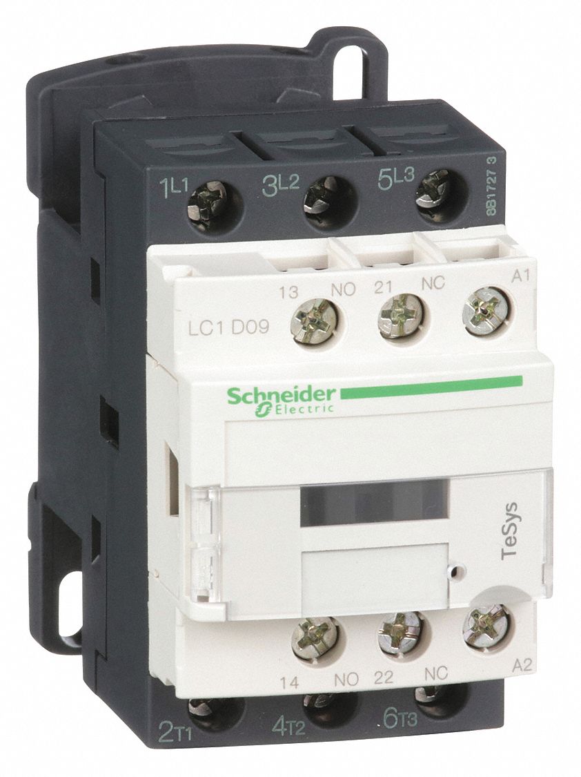 SCHNEIDER, Non-Reversing, 3 Poles, IEC Magnetic Contactor - 48N938 ...