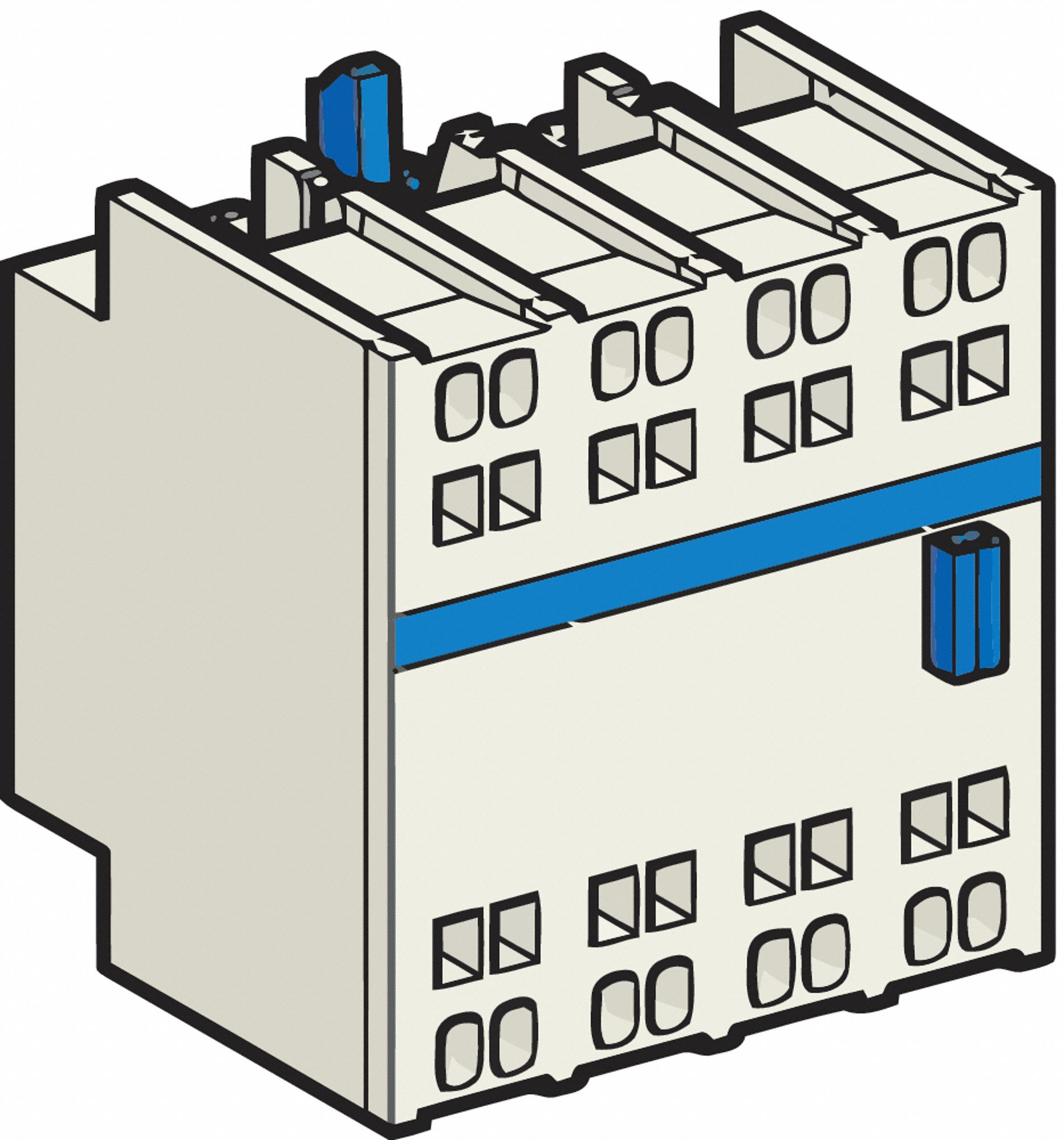 SCHNEIDER ELECTRIC Contactor Auxiliary Contact Block Iec - 48N971 ...
