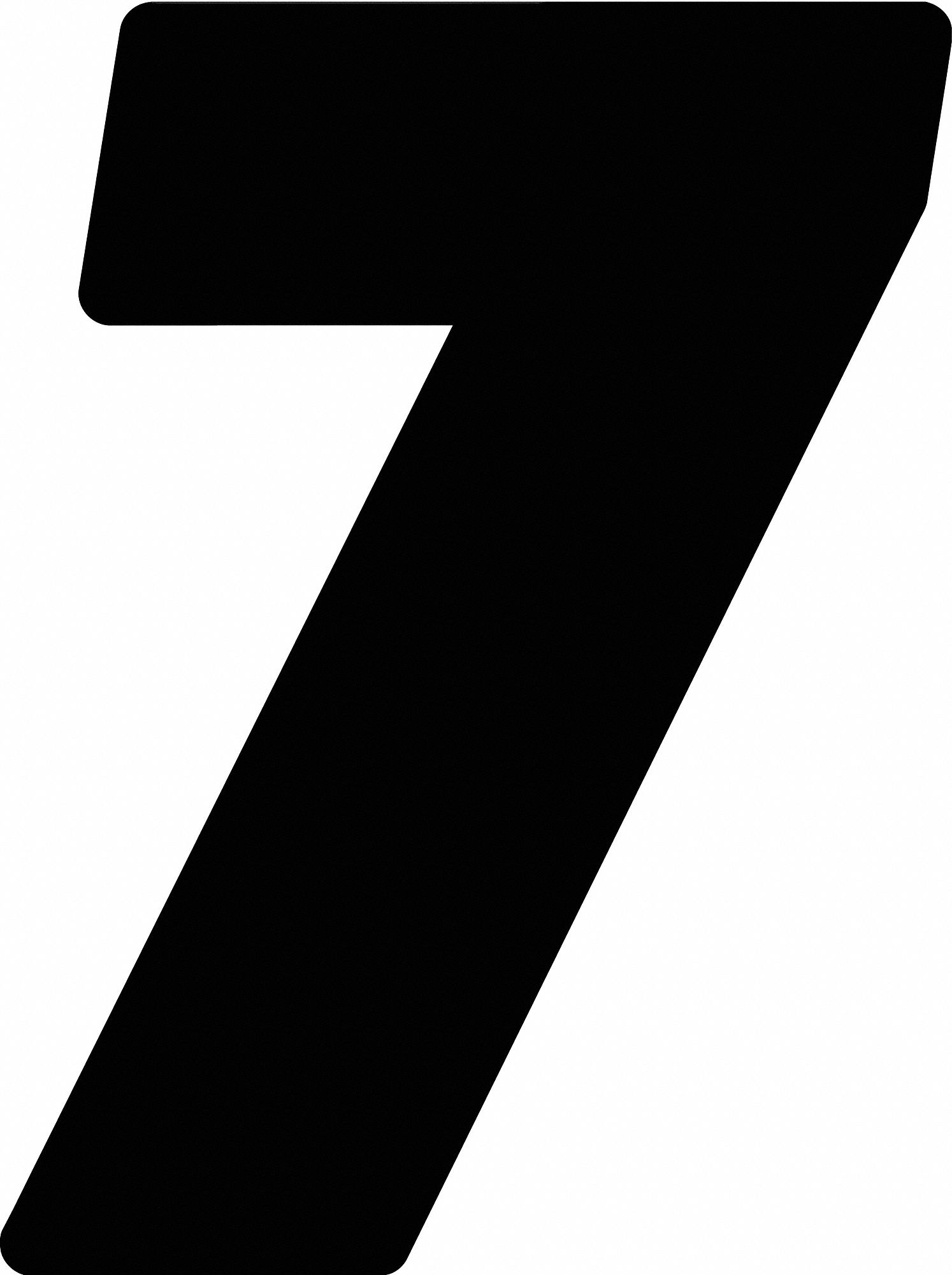 7 in Character Ht, Indoor/Outdoor, Number Label - 48PG99|DB73B-7 - Grainger