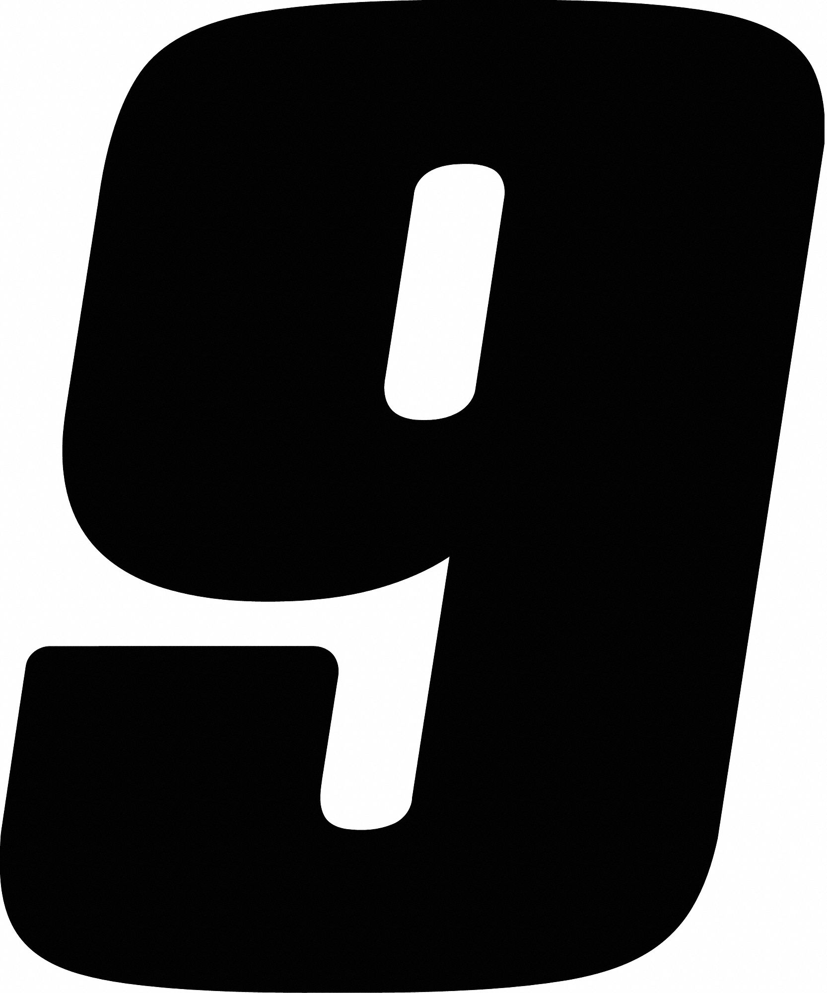 4 in Character Ht, Indoor/Outdoor, Number Label - 48PG17|DB43B-9 - Grainger