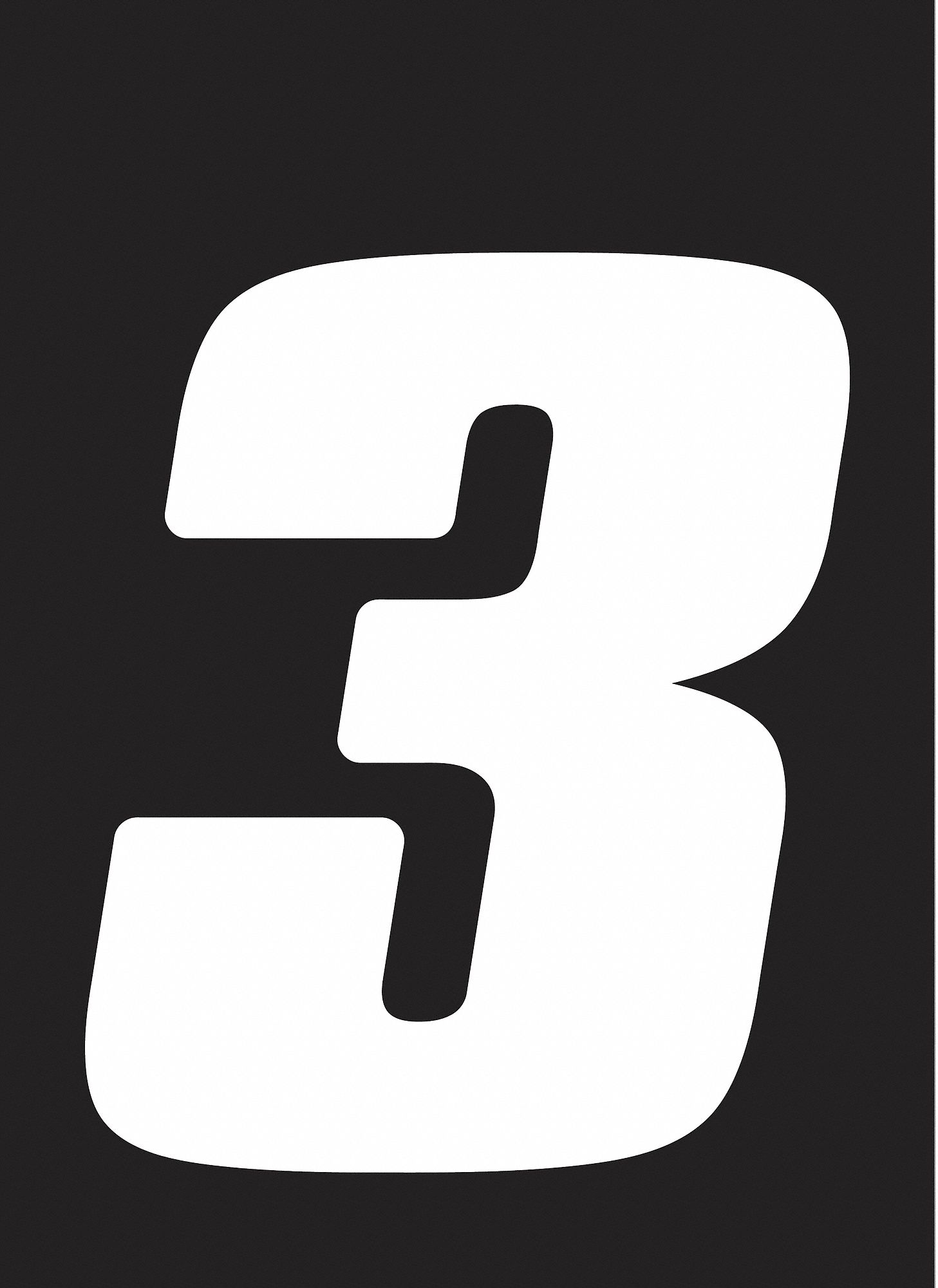 7 in Character Ht, Indoor/Outdoor, Number Label - 48PH17|DB73W-3 - Grainger