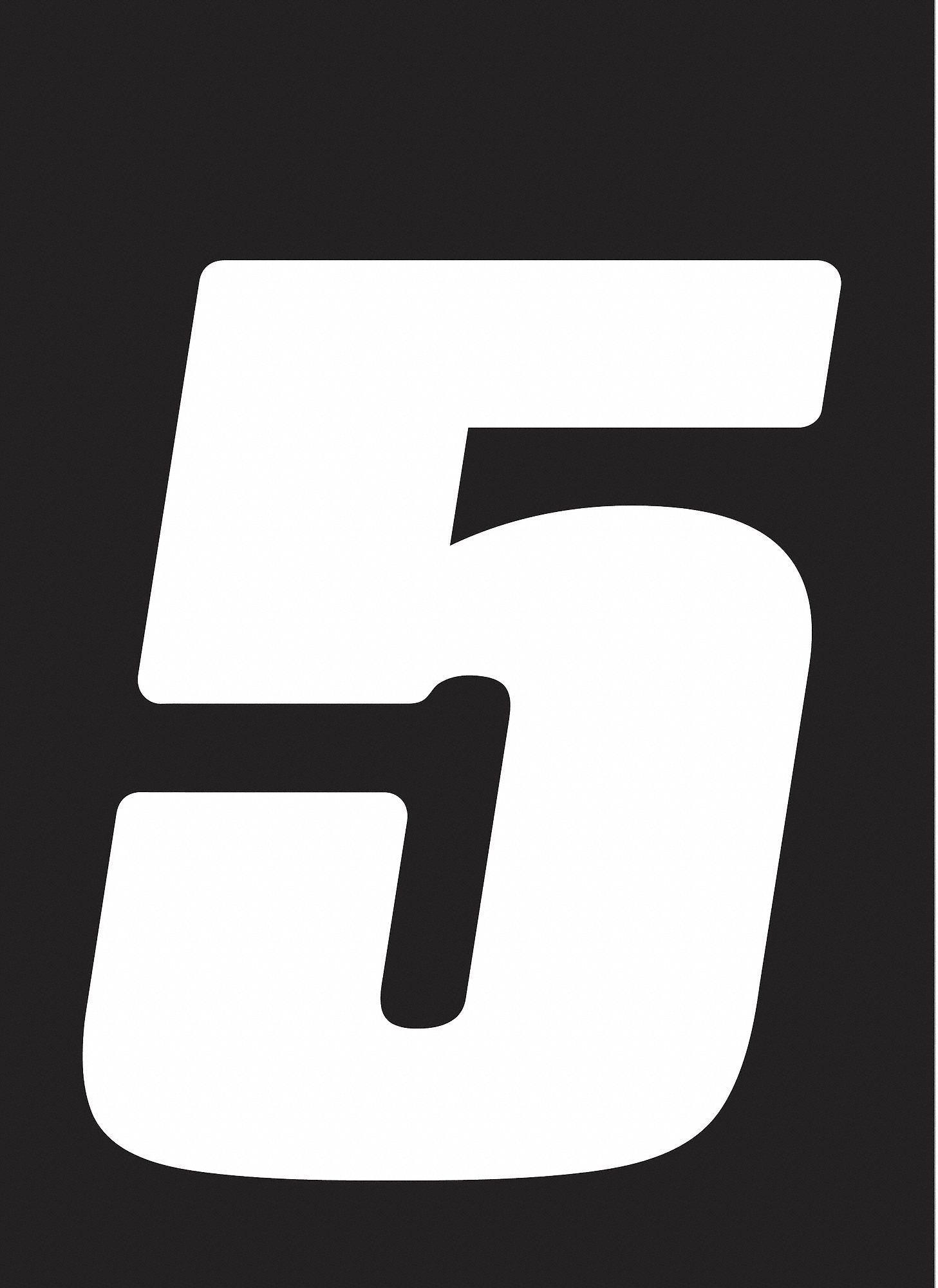 5 1/2 in Character Ht, Indoor/Outdoor, Number Label - 48PG86|DB512W-5 ...