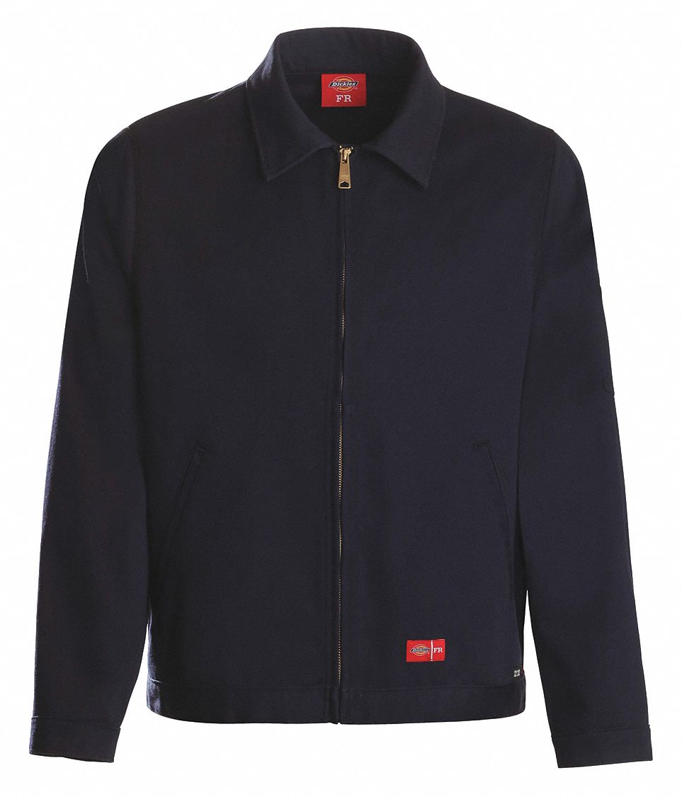 DICKIES FR Black 88% Cotton, 12% Nylon Flame-Resistant Twill Jacket ...