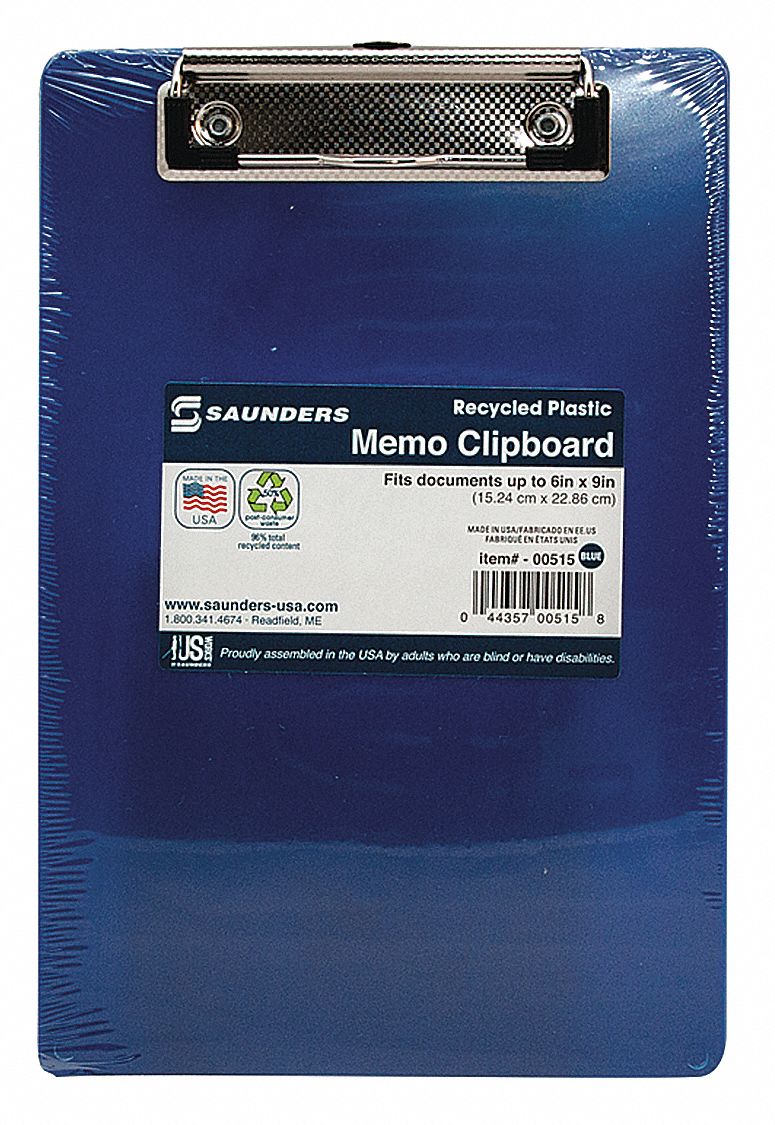 Memo Paper Size Name, Acrylic, Clipboard - 48PP96|00515 - Grainger