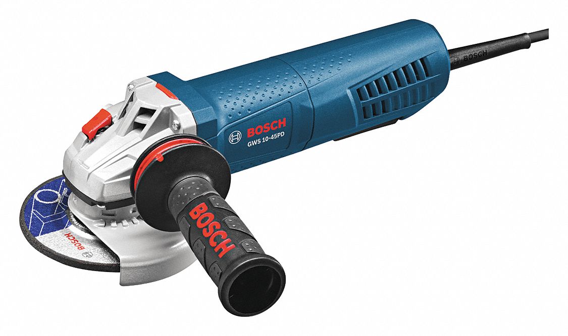 BOSCH Angle Grinder, 4-1/2", 10A, 11, 500 RPM, 120V - 48PR20|GWS10-45PD ...