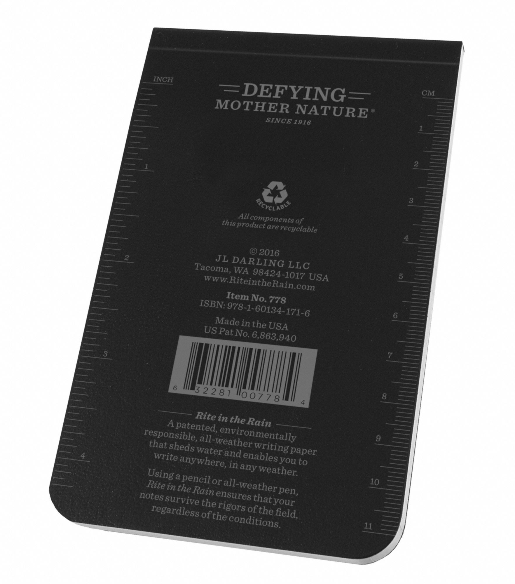 RITE IN THE RAIN All Weather Notebook: 3-1/4 in x 5-1/4 in Sheet Size ...