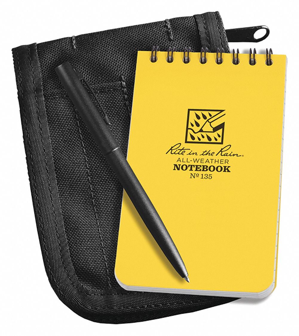RITE IN THE RAIN, Yellow, Polydura, All Weather Notebook Kit - 48RE28 ...