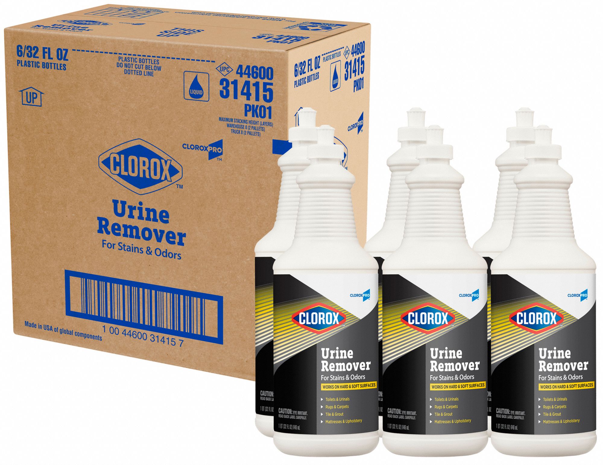 CLOROX Urine Remover: Bottle, 32 oz Container Size, Ready to Use ...