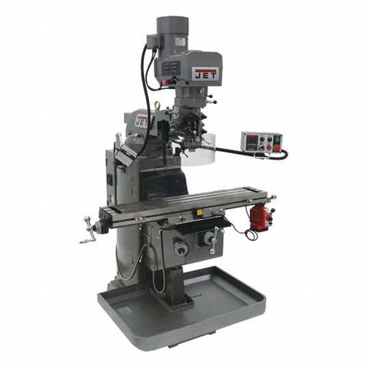 JET, 9 in Table Lg, 49 in Table Wd, Knee/Column Milling Machine ...