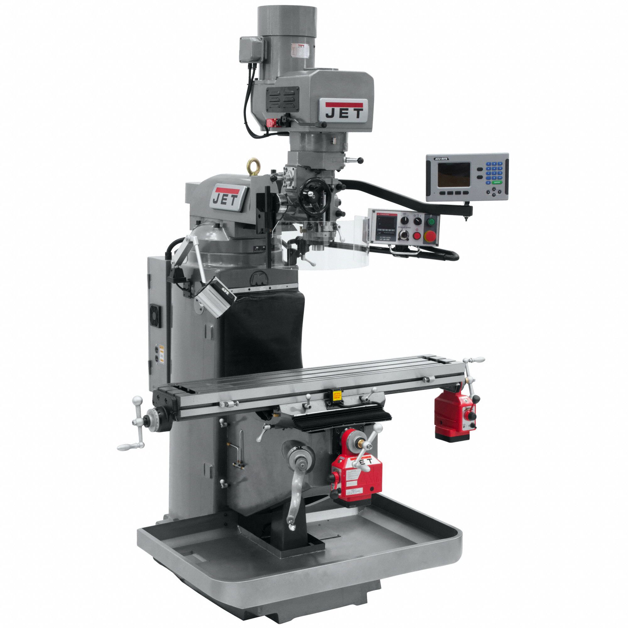 JET Knee/Column Milling Machine: 9 in Table Lg, 49 in Table Wd, 720 lb ...
