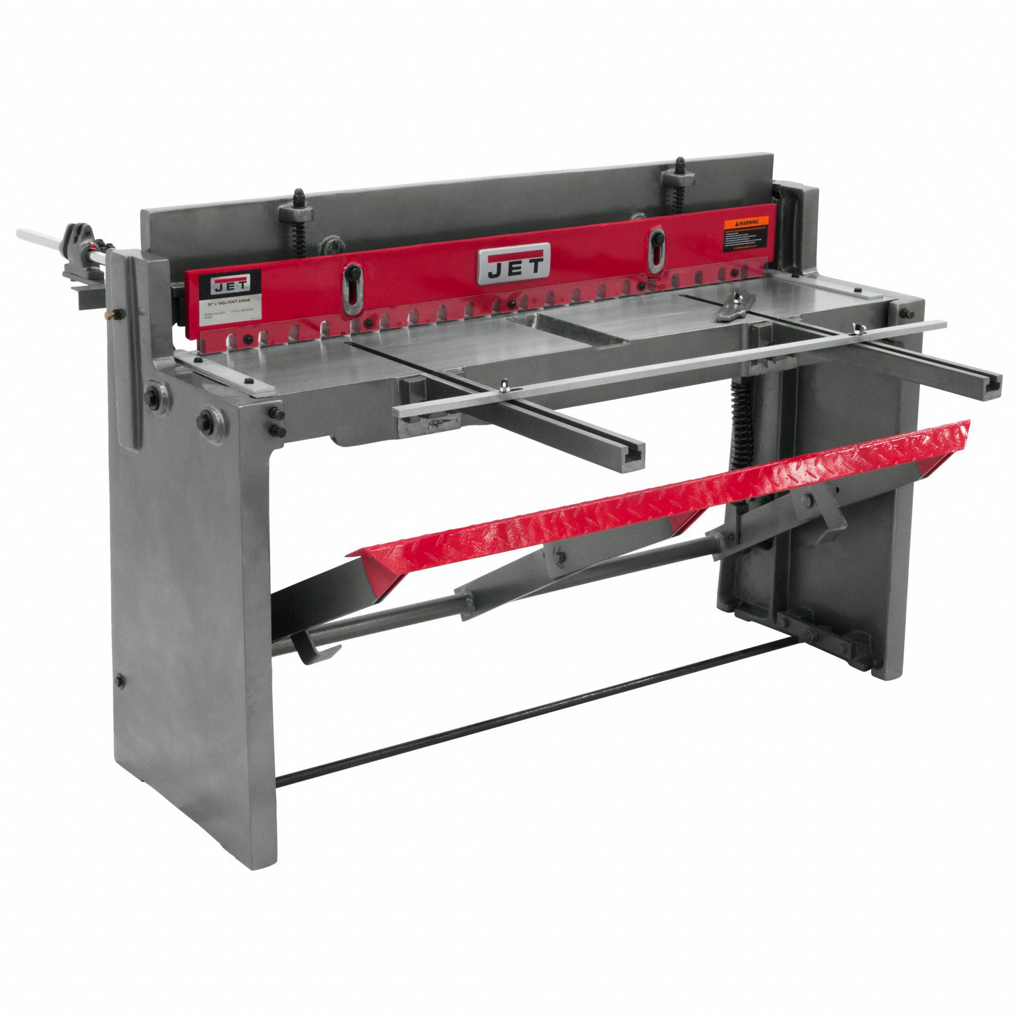 JET Machining Shear: Manual, Foot Pedal, 52 in Max. Cut Wd, 16 ga ...