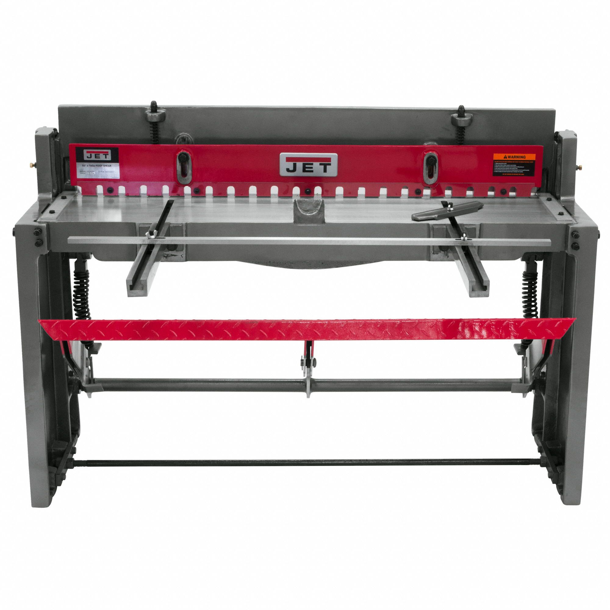 JET Machining Shear: Manual, Foot Pedal, 52 in Max. Cut Wd, 16 ga ...