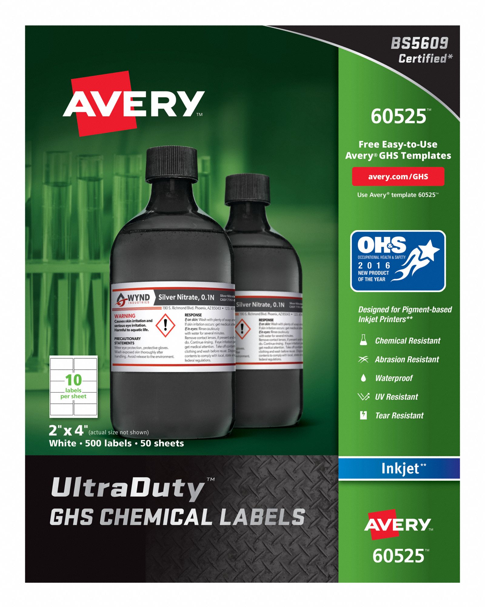 GHS Chemical Label - 48RK06|7278260525 - Grainger