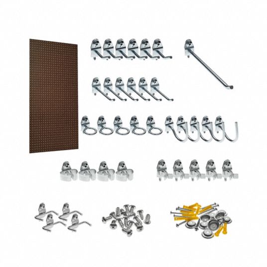 TEMPERED WOOD PEGBOARD, Round, 9/32 in Peg Hole Size, Pegboard Panel ...