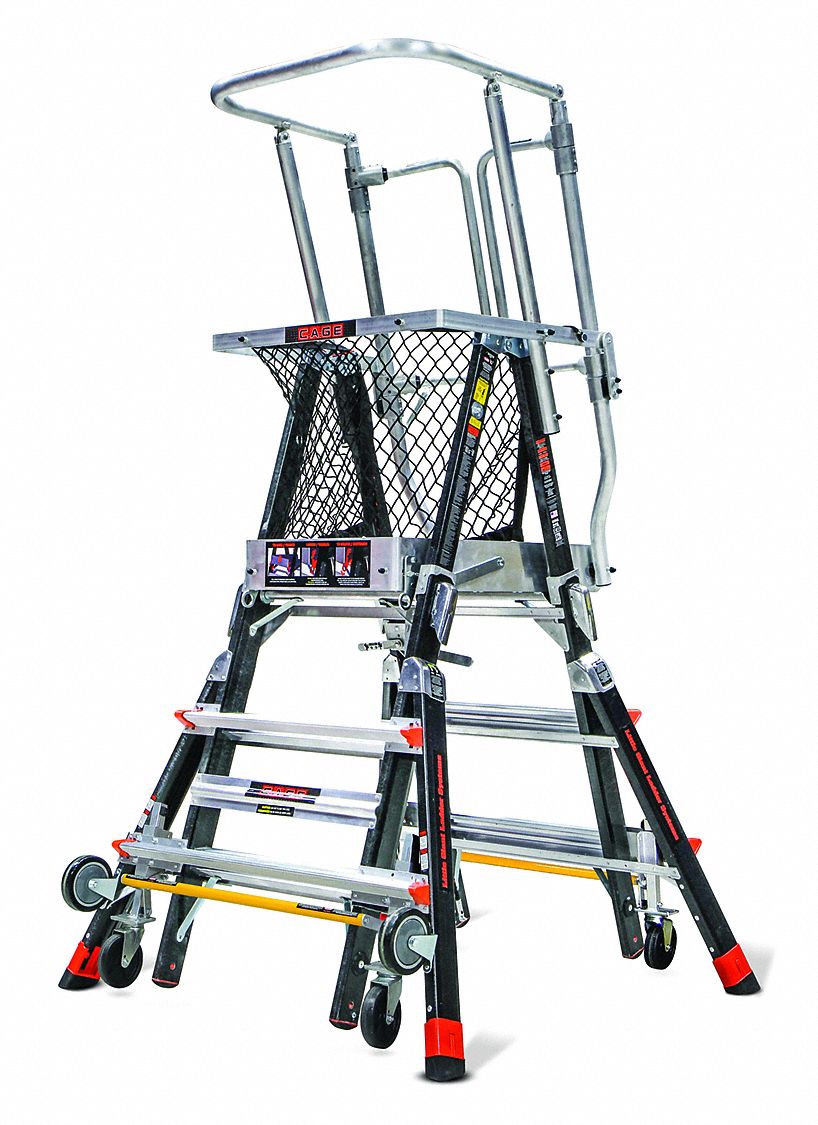 Adj. Platform Ladder,8 ft. 5in. Ladder H - Grainger