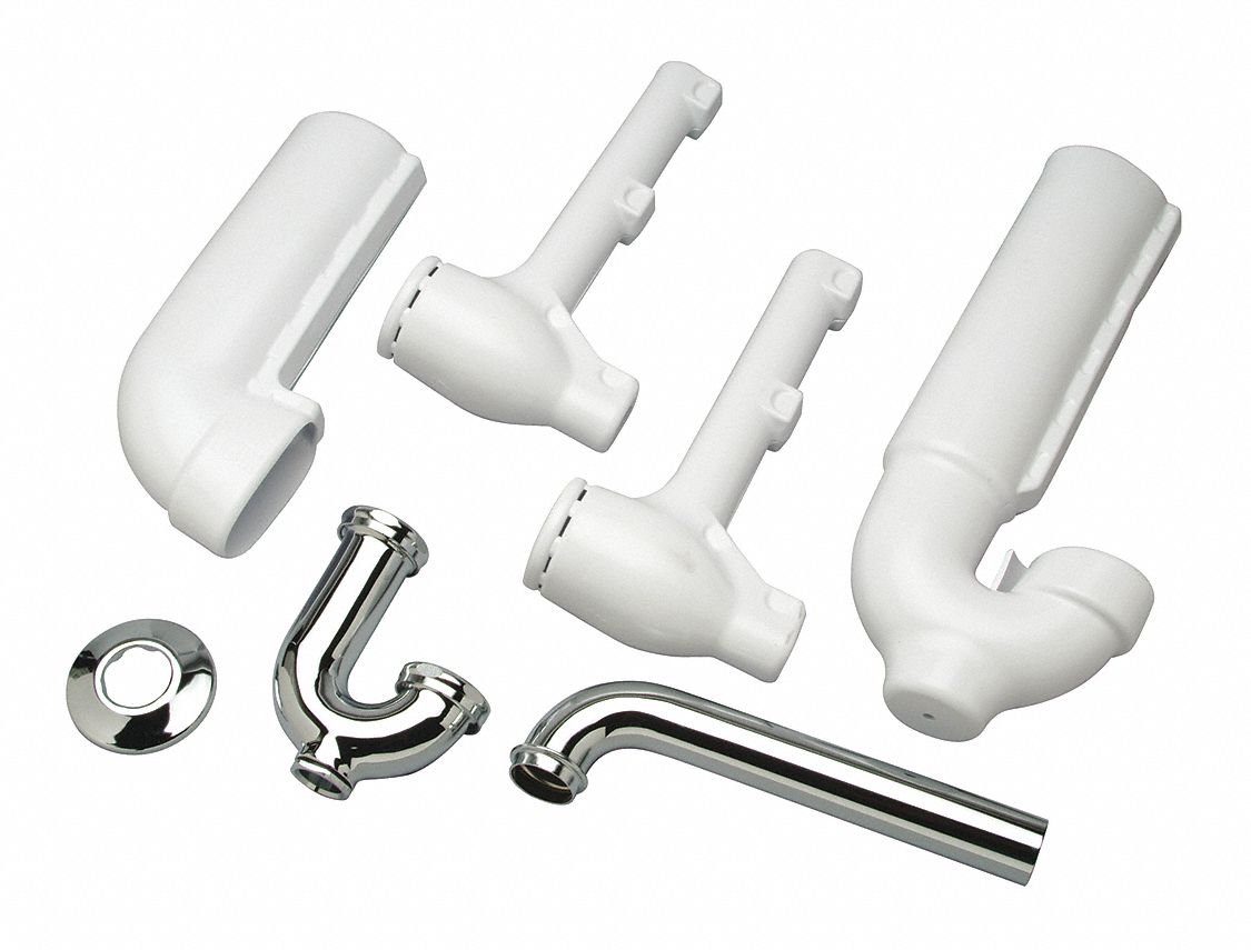 1 1/4 in, Pipe Covers, No. of Pieces 7, White, PVC - Grainger