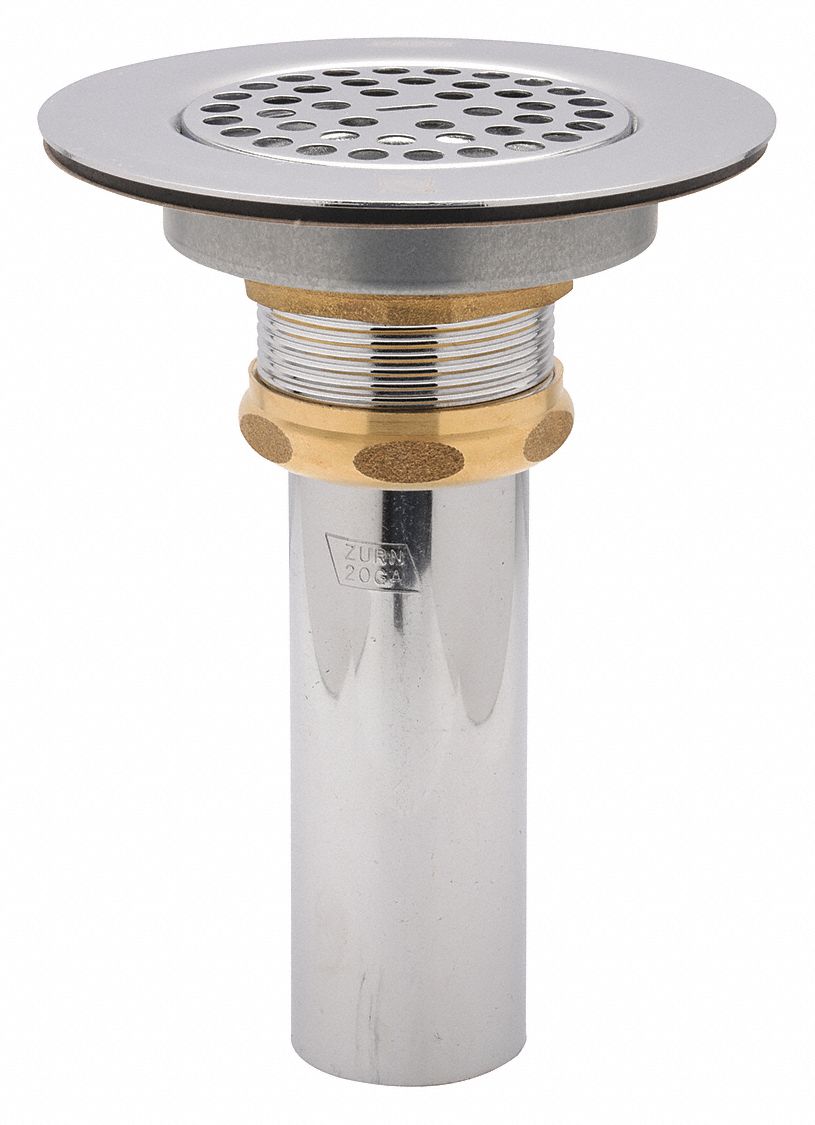 Brass, Sink Drain, 1 1/2 in Pipe Dia. - Drains, Threaded Connection ...