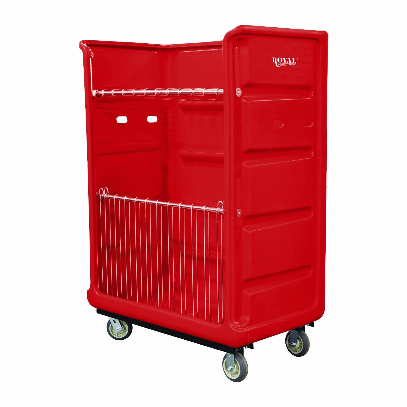 ROYAL BASKET TRUCKS, Red, (4) Swivel, Linen Cart - 824J83|G48-RDX-TAA ...
