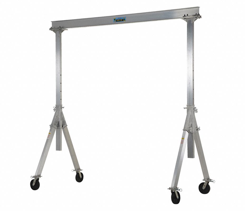 GRAINGER APPROVED Grúa de Pórtico Ajustable,Gris,Aluminio - Gruas de ...