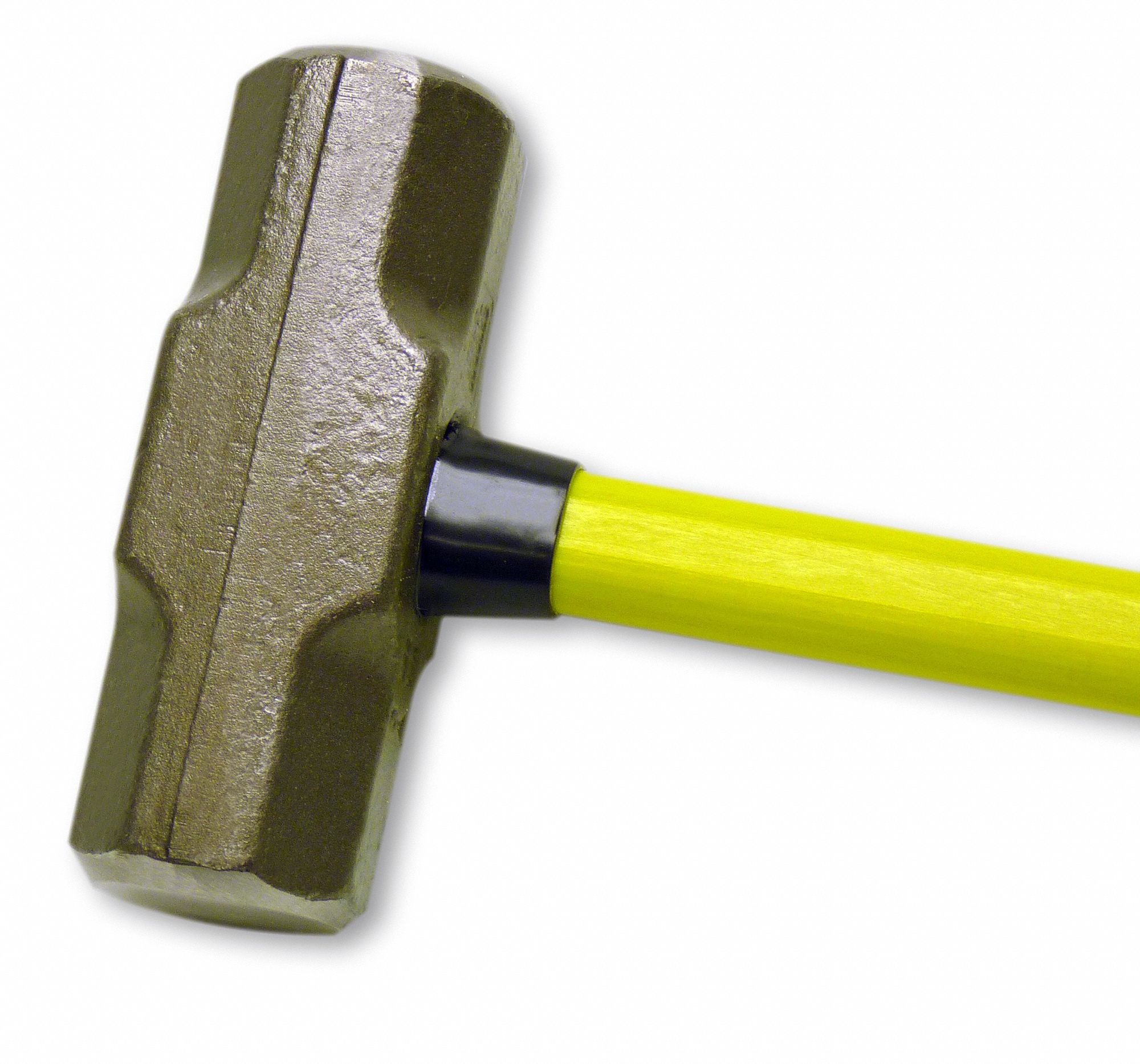 NUPLA Standard Sledge Hammer: Steel, Fiberglass Handle, 8 lb Head Wt, 2 ...