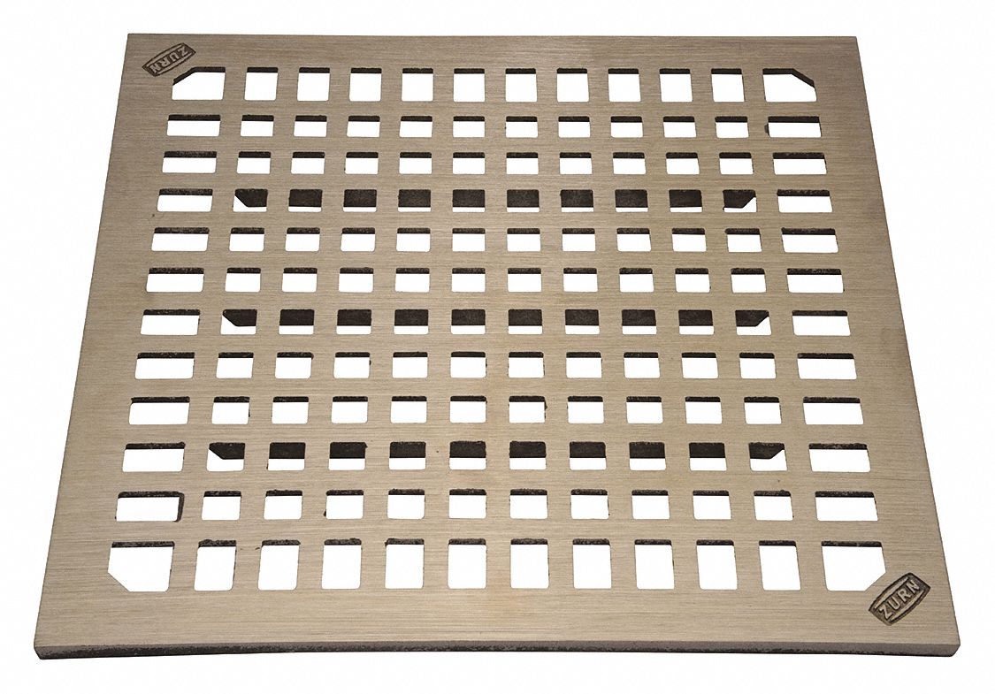 ZURN, 12 in Overall Wd, 12 in Overall Lg, Strainer - 48TE64|PN1900 ...