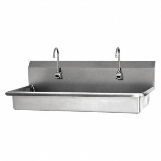 Stainless Steel Wash Station, With Faucet, Wall Mounting Type ...