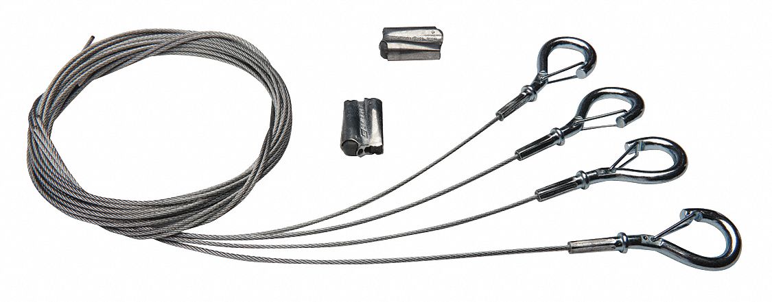 120 in Lg, 1/4 in Wd, Cable Mounting Kit - 48TL64|YCABLEHOOK010FTPAIR ...