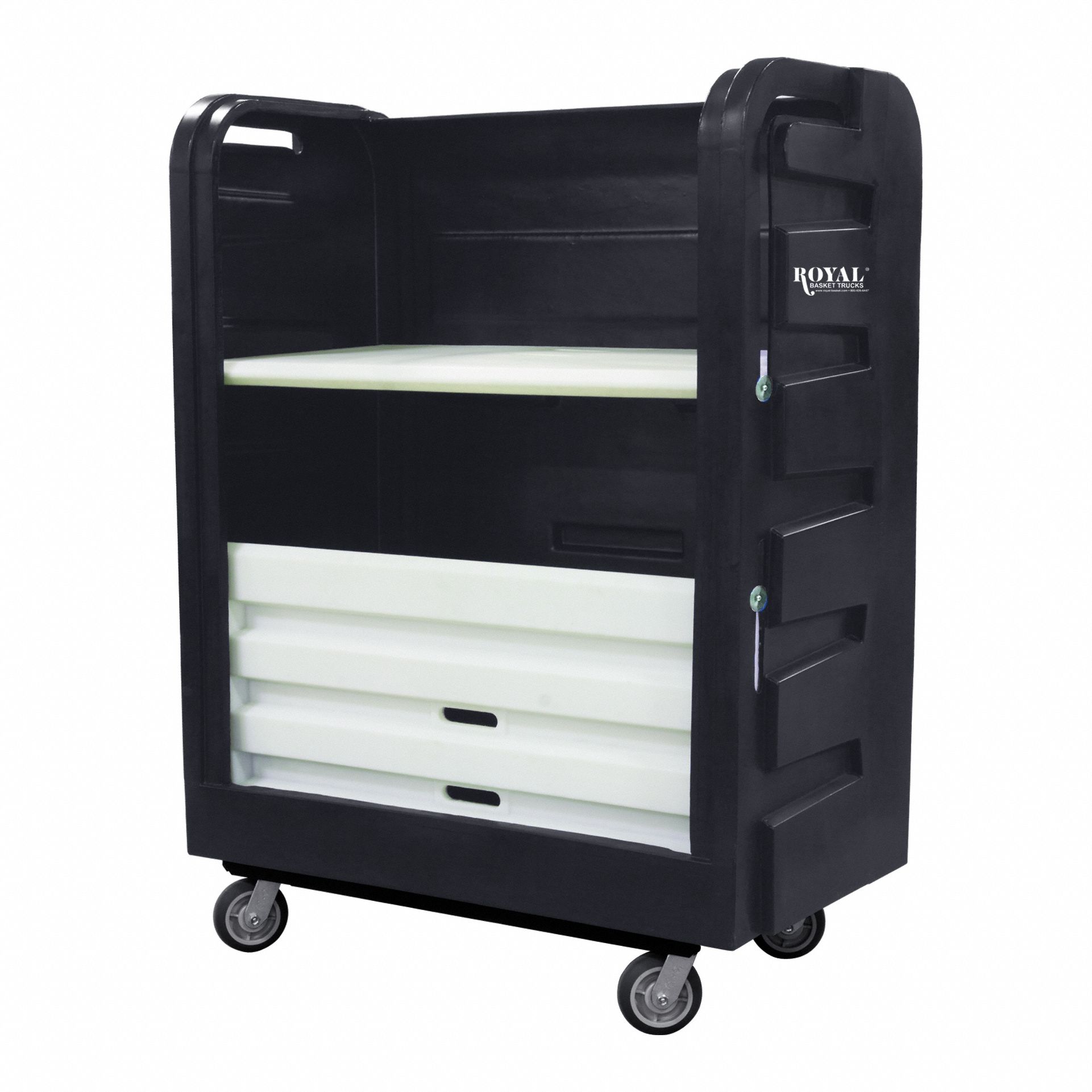 ROYAL BASKET TRUCKS, Black, (4) Swivel, Linen Cart - 824JA5|G48-BKX-TPA ...
