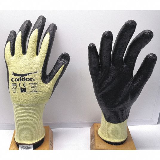CONDOR, XL ( 10 ), ANSI Cut Level A2, Coated Gloves - 48UR35|48UR35 - Grainger