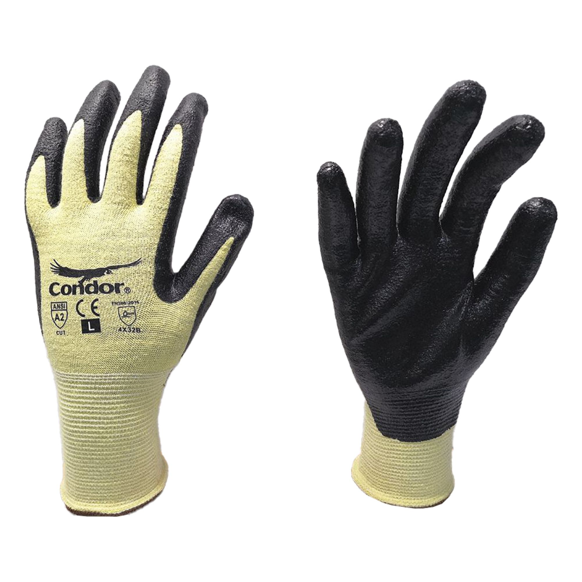 CONDOR, L ( 9 ), ANSI Cut Level A2, Coated Gloves - 48UR34|48UR34 ...