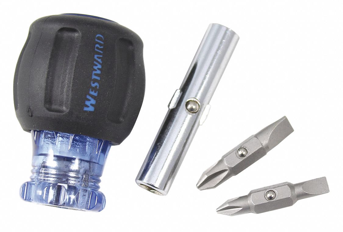 Multi-Bit Screwdriver, Quick Change, Number of Pieces 5 - Grainger