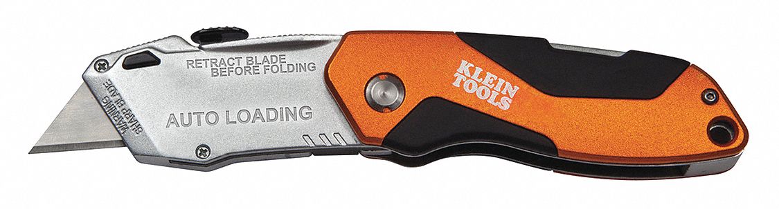KLEIN TOOLS, Steel, 4 Blades Included, Folding Utility Knife - 48UW50 ...