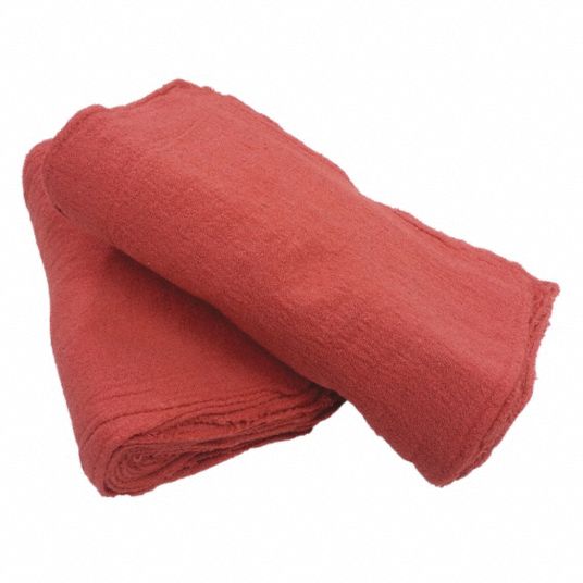 PROCLEAN BASICS, Red, 13 in x 14 in, Shop Towels - 48UX76|Z21817 - Grainger