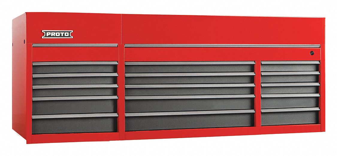 PROTO, Gloss Red, 88 1/4 in W x 27 in D x 27 1/4 in H, Top Chest ...