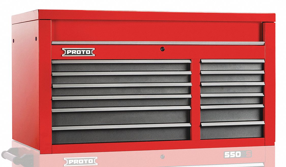 PROTO, 12 Drawers, Heavy Duty, Top Chest - 48UZ89|J555027-12SG - Grainger