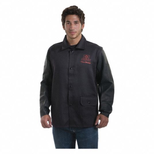 TILLMAN, Men's, Cotton with Cowhide Sleeves ( 9 oz ), Welding Jacket ...