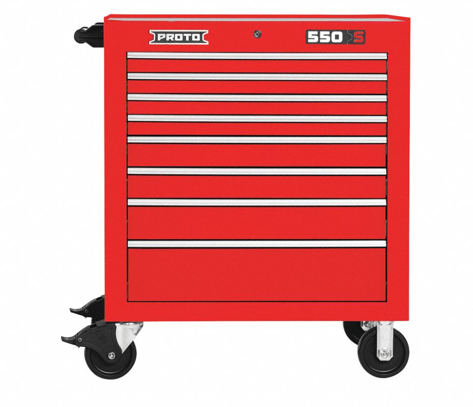 PROTO Gabinete Móvil 41" x 34" x 25-1/4" Rojo con 8 cajones - 48VA03 ...
