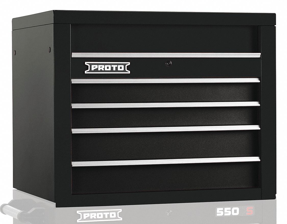 PROTO, 4 Drawers, Heavy Duty, Top Chest - 48VA37|J553427-4BK - Grainger