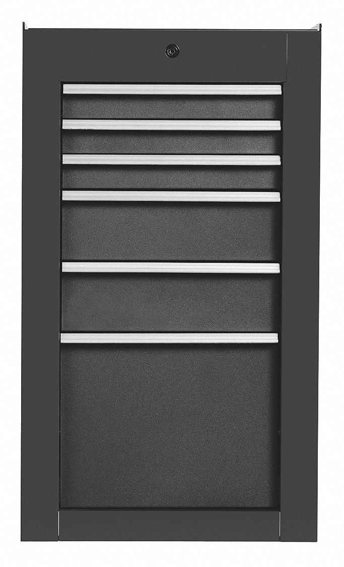 PROTO, Black, 6 Drawers, Side Cabinet - 48VA41|J551934-6DB-SC - Grainger