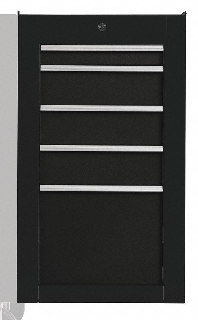 PROTO, Black, 5 Drawers, Side Cabinet - 48VA49|J551934-5BK-SC - Grainger