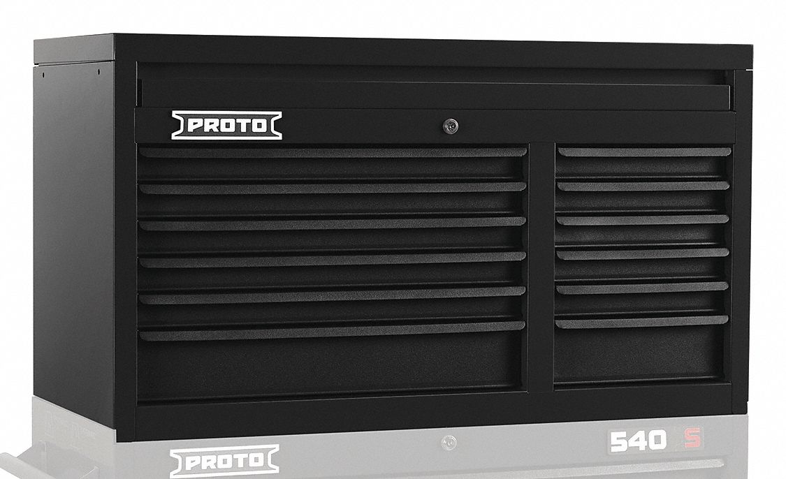 PROTO, 12 Drawers, Heavy Duty, Top Chest - 48VA88|J544123-12DB - Grainger