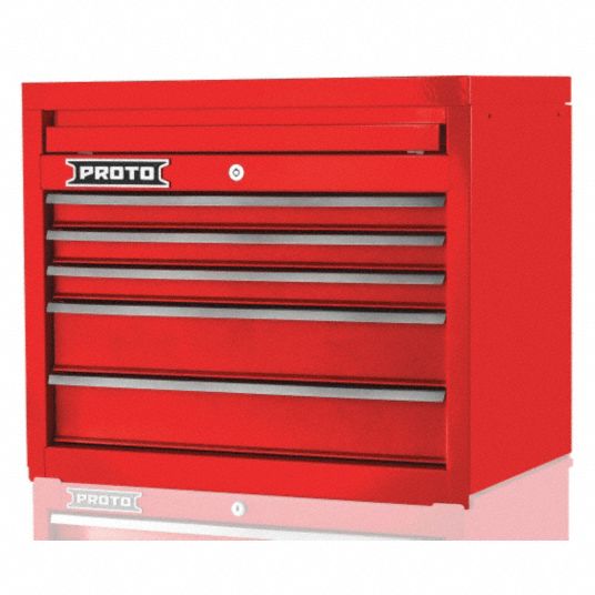 PROTO, 5 Drawers, Heavy Duty, Top Chest - 48VC53|J542723-5RD - Grainger